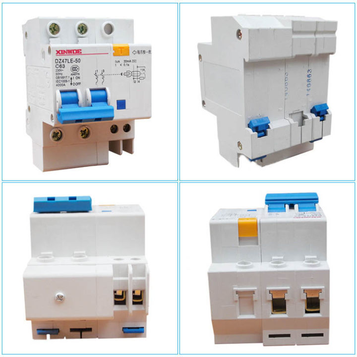 2P 6A-63A 80A-100A 30mA/100mA/300mA RCBO/RCCB/RCD/ELCB Leakage Circuit ...