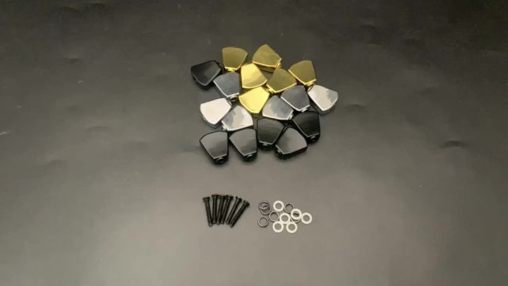 [Lemeier]6ชิ้นสี่เหลี่ยมคางหมูโลหะกีตาร์ปรับแต่งหมุดคีย์จูนเนอร์หัว ...