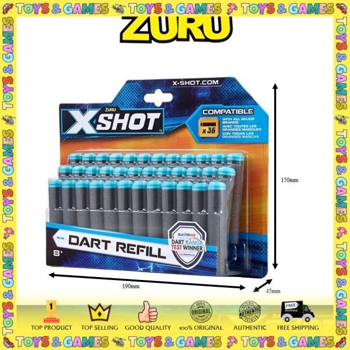 Zuru X-Shot Excel Blaster Toy Gun Refill Pack Darts Bullet - 36 pcs New ...