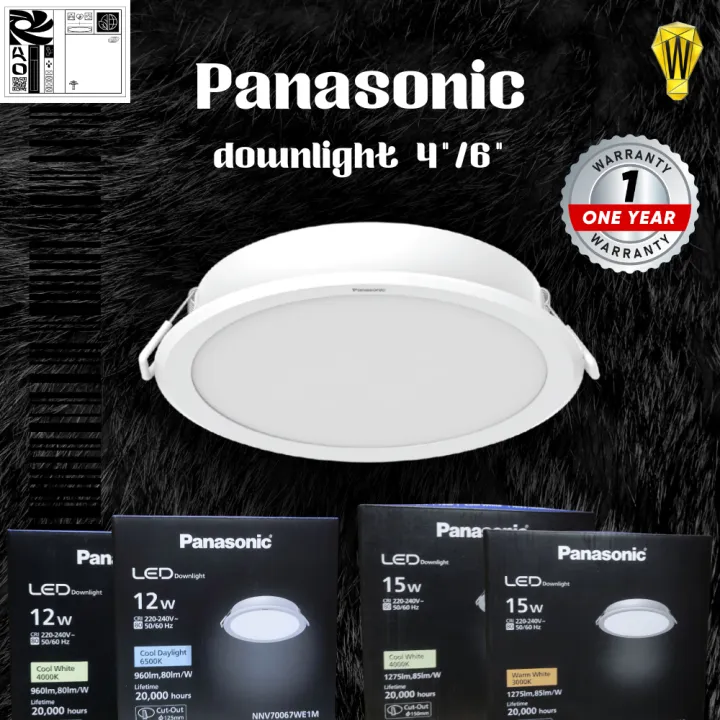 [ PANASONIC ] LED Downlight Round 15W 12W Warm White Cool White Daylight NNV70038WE1M ...