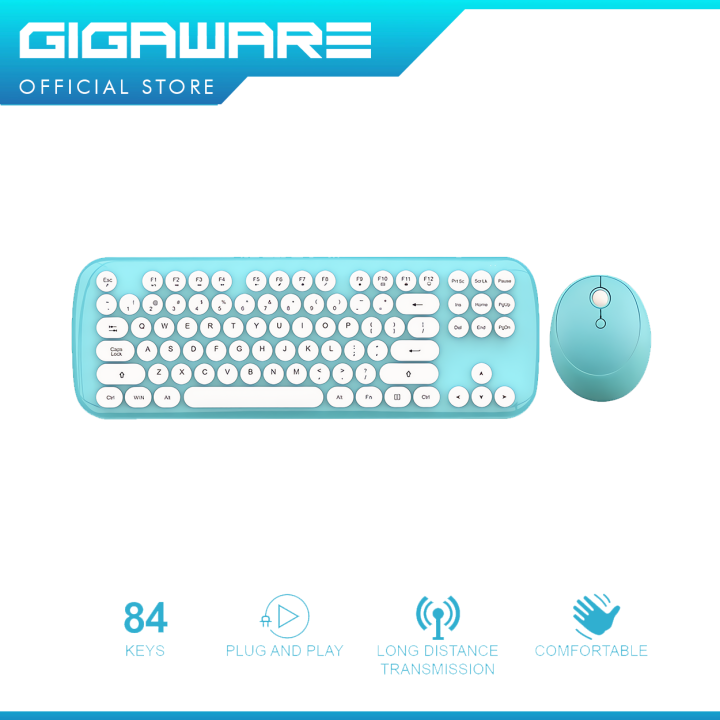 Gigaware Mofii CANDY Keyboard Mouse Combo Wireless 2.4G Mixed Color 87 ...