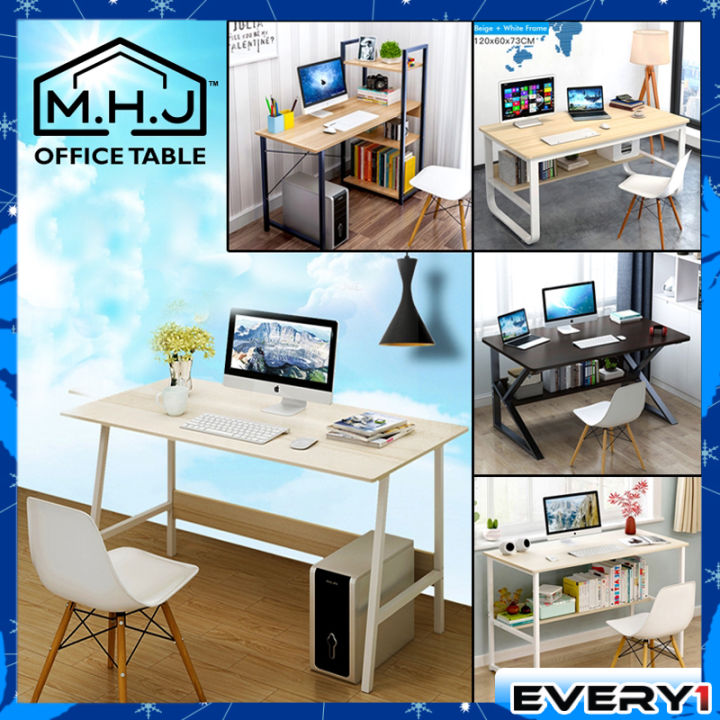 【Ready Stock】MHJ 19 Design Computer Table Writing Desk Home Office ...