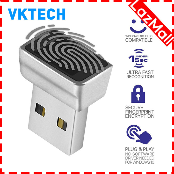 [Vktech] USB Fingerprint Reader for Windows 10 Hello PC Notebook Lock ...