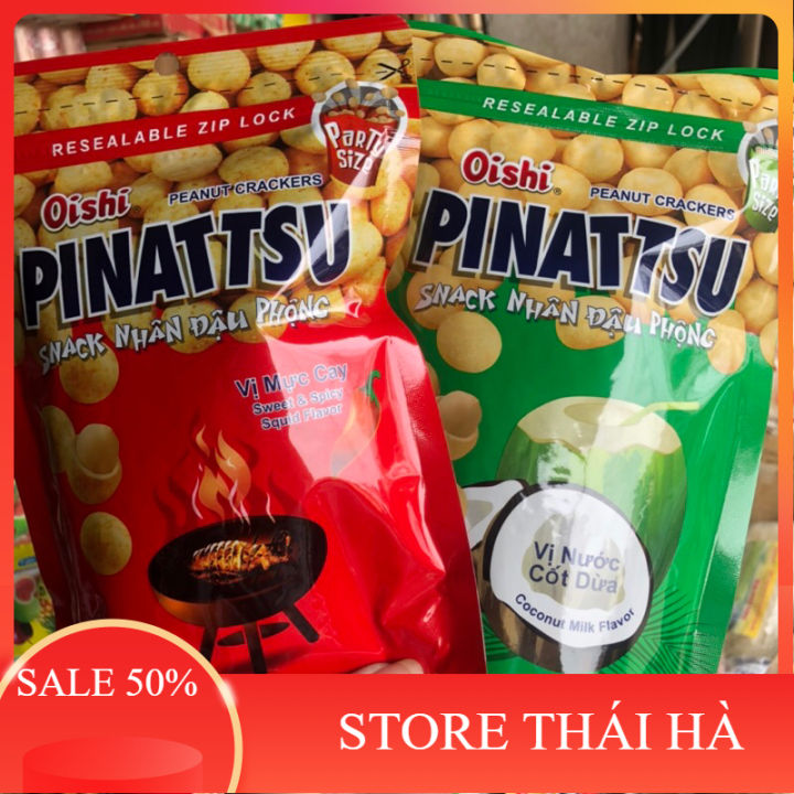 Snack nhân đậu phộng vị mực cay Pinatsu gói 85g | Lazada.vn