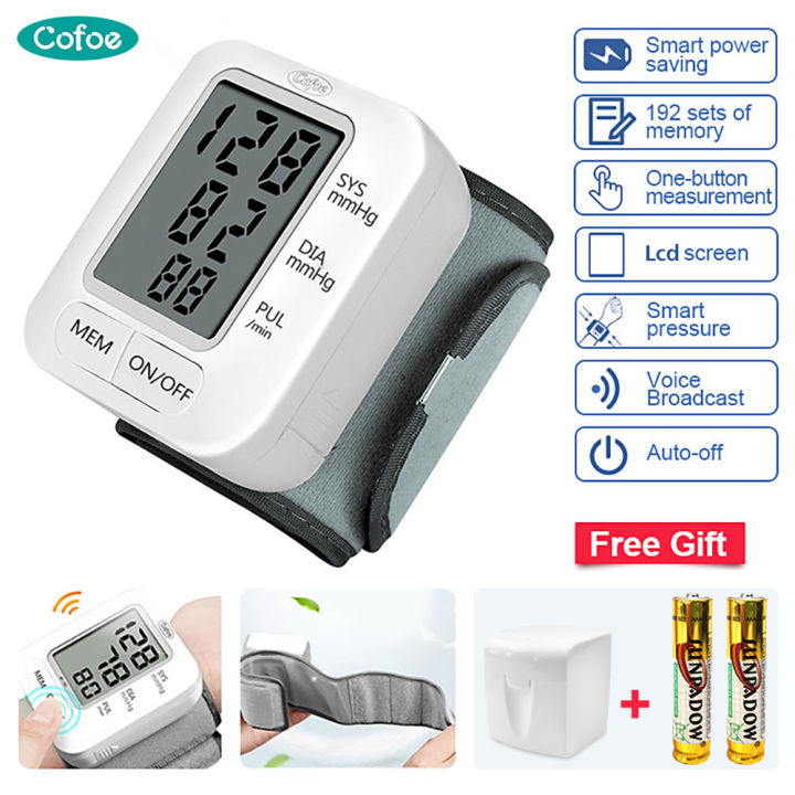 Cofoe เครื่องวัดความดันโลหิตที่ข้อมือวัดความดันเลือด,เครื่องวัดความดันเลือดเครื่องวัดจังหวะหัวใจ ...