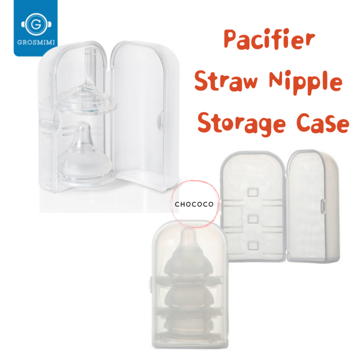 [Korea]🇰🇷 AUTHENTIC Grosmimi Pacifier Straw Nipple storage case | Lazada