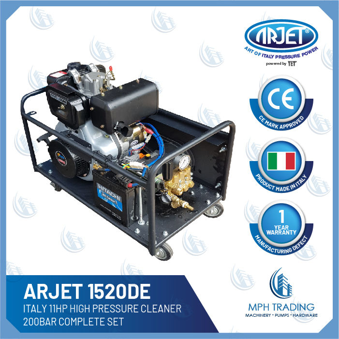 YET 1520DE Italy High Pressure Cleaner with Standard Accessories and ...