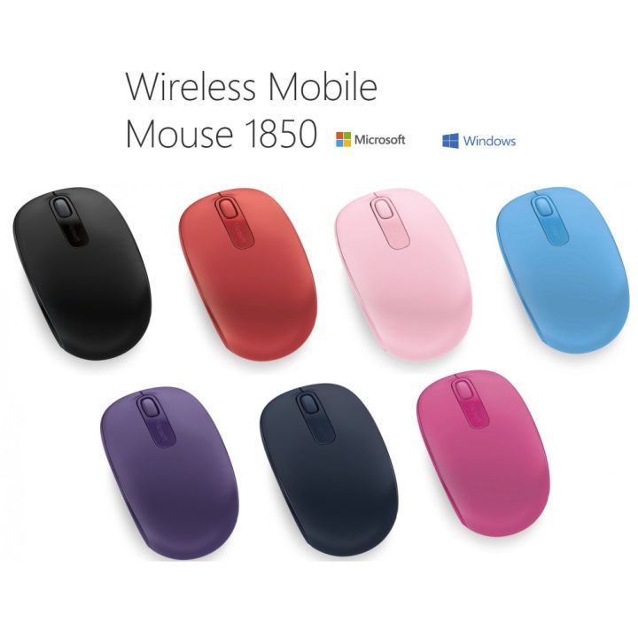WIRELESS MOUSE (เมาส์ไร้สาย) MICROSOFT WIRELESS MOBILE 1850 | Lazada.co.th
