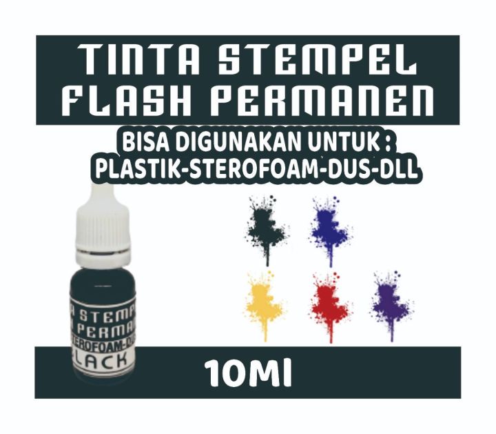 tinta stempel flash permanen plastik | Lazada Indonesia