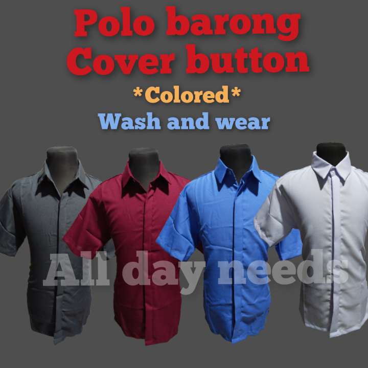 1CAF' COLORED POLO BARONG// WASH AND WEAR | Lazada PH