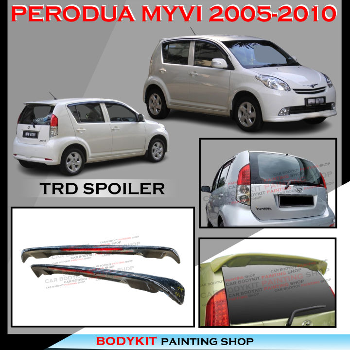 PERODUA MYVI 2005-2010 TRD STYLE REAR TRUNK SPOILER LIP -MATERIAL FIBER ...