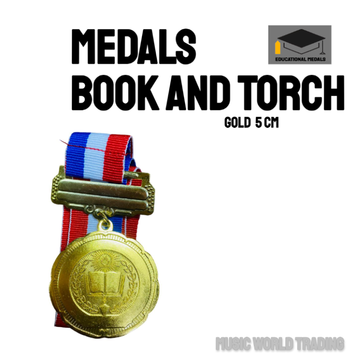 Book and Torch Medals 5cm Gold ( 80 PCS PER ORDER ) | Lazada PH