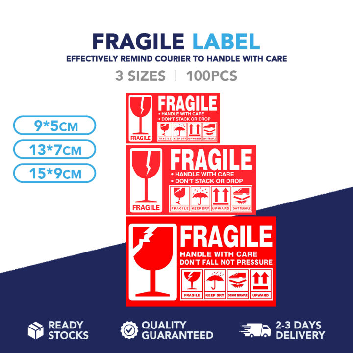 JJ GOPACK Fragile Label Sticker | Fragile Tape| Mudah Pecah Sticker ...