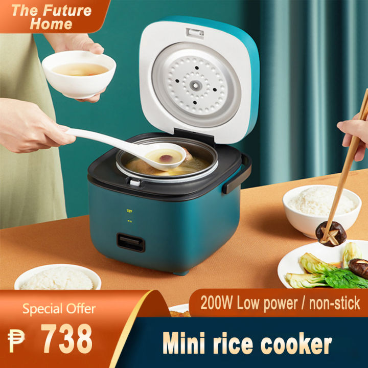 Mini Rice Cookers 1.2L for 1-2persons Non-stick Portable and Ideal for ...