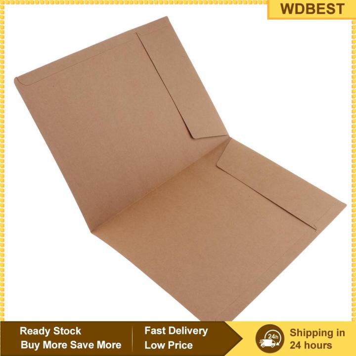 WDBEST A4 kraft File Folder Kraft Paper Presentation Folder File | Lazada