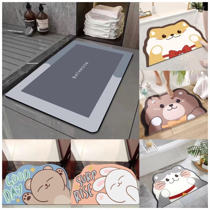 GIFTIDEA Super Absorption Soft Floor Mat Quick Dry Non-slip Bathroom ...