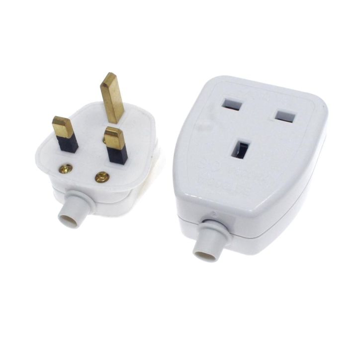 UK British standard power Adaptor detachable female to male socket 16A ...