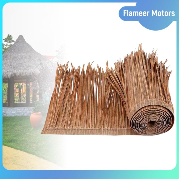 Flameer ปาล์มเทียม Thatch ม้วนฟางหลังคาสำหรับกระท่อมในสวน Fitments ...