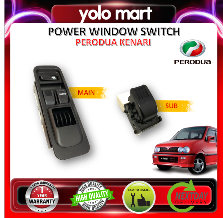 Perodua Kenari 】 Main Power Window Switch ( 2 Doors ) ( OEM Fitting ...