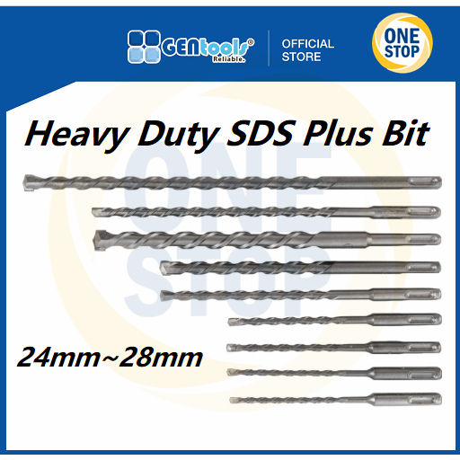 Gentools Heavy Duty SDS Plus Hammer Drill Bits 24 - 28mm / Mata Korek ...