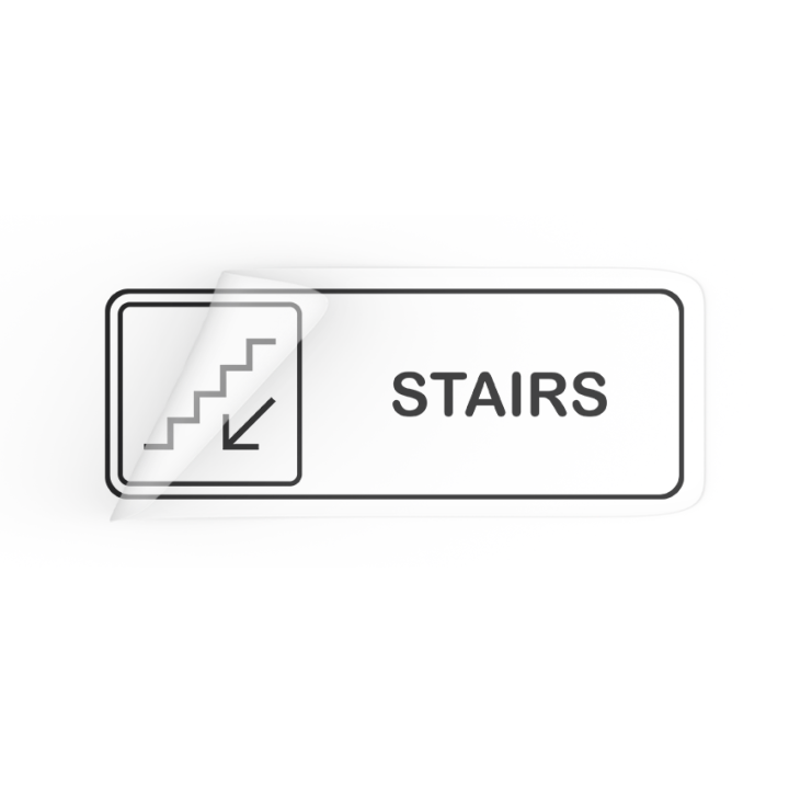 down stairs sticker signage - down stairs logo sticker - stiker tangga ...
