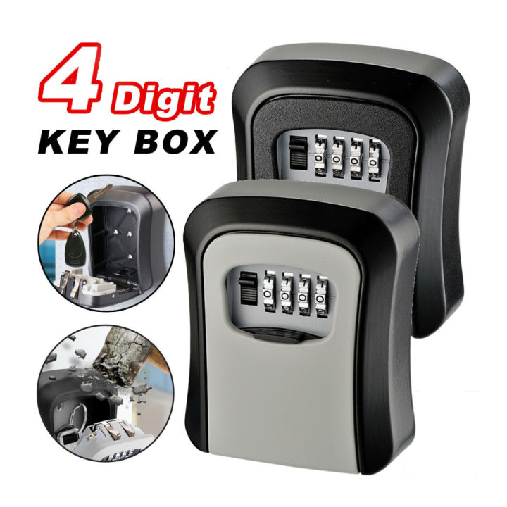 Key Safe Box Outdoor 4 Digit Wall Mount Lock Dinding Kotak Kunci ...