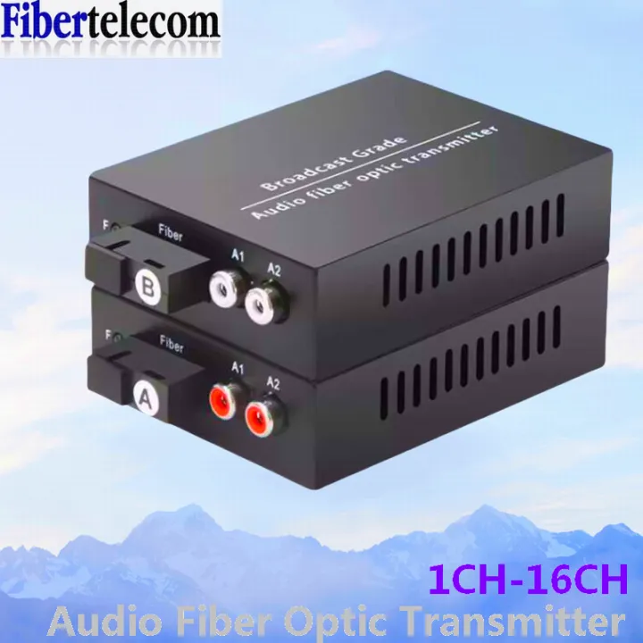 Stereo Audio Over fiber optic Extender Converter RCA audio to fiber ...