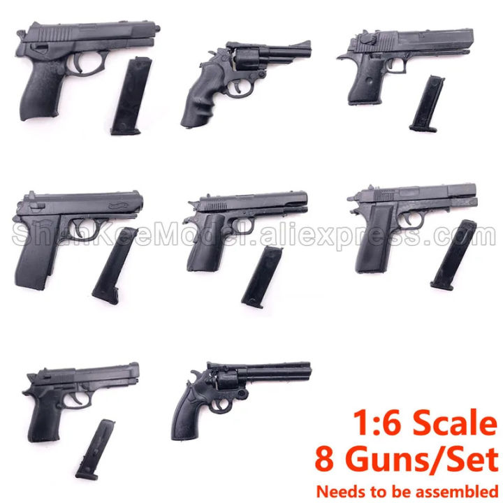 1/6 Scale Weapon Model Desert Eagle M1911 Python Breatta Model For 12 ...