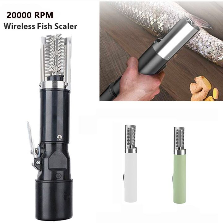 OPBWQH Portable Wireless Descaler Fish Scaler Cleaner USB Rechargeable ...