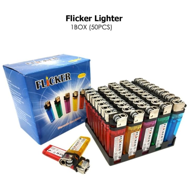 Flicker Disposable Gas Lighter 1Box X 50Unit /Pemetik Api Gas | Lazada