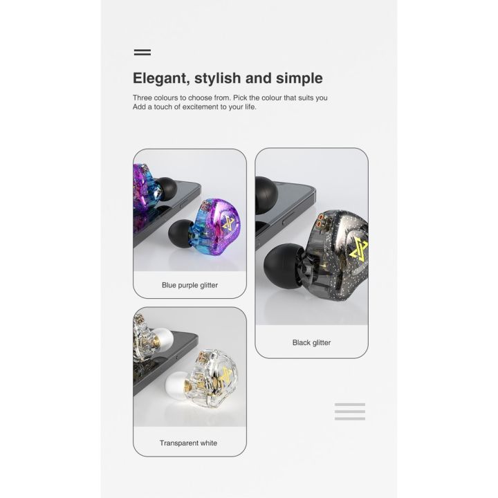 QKZ AK6 MAX In ear Earphone Dynamic Drivers Monitors Headphones HiFi ...