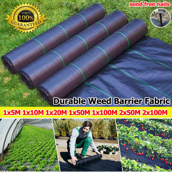 【thickest 】Garden Weed Barrier Fabric Durable Heavy-Duty Garden Grass ...