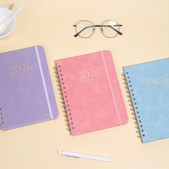 HOMEVOYAG PU Leather Cover 2026 Weekly Monthly Planner Calendar A5 ...