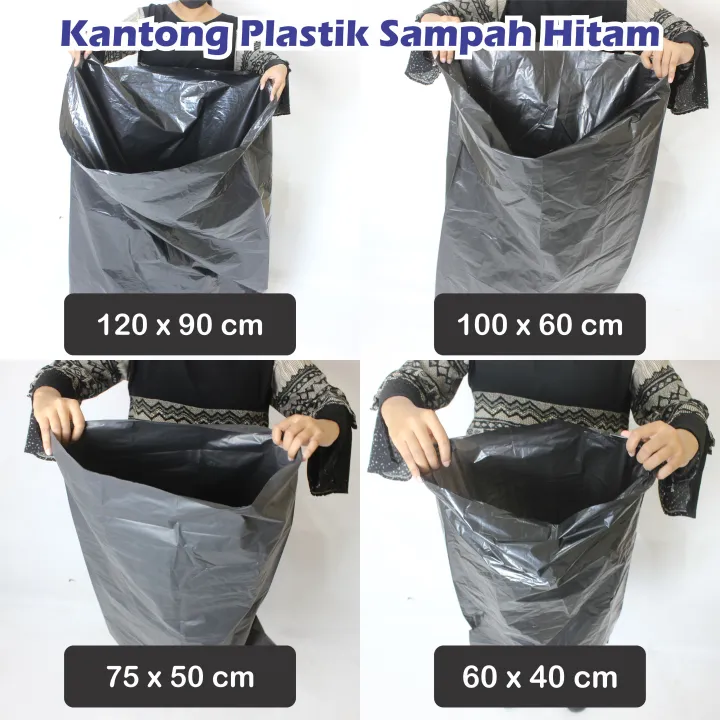 Kantong Platik Sampah Trash Bag Hitam Besar Bermacam Ukuran | Lazada Indonesia