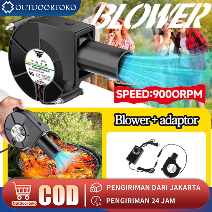 Kipas Blower Bbq Mini Untuk Kompor Panggangan Outdoor 9733 12v 220v ...