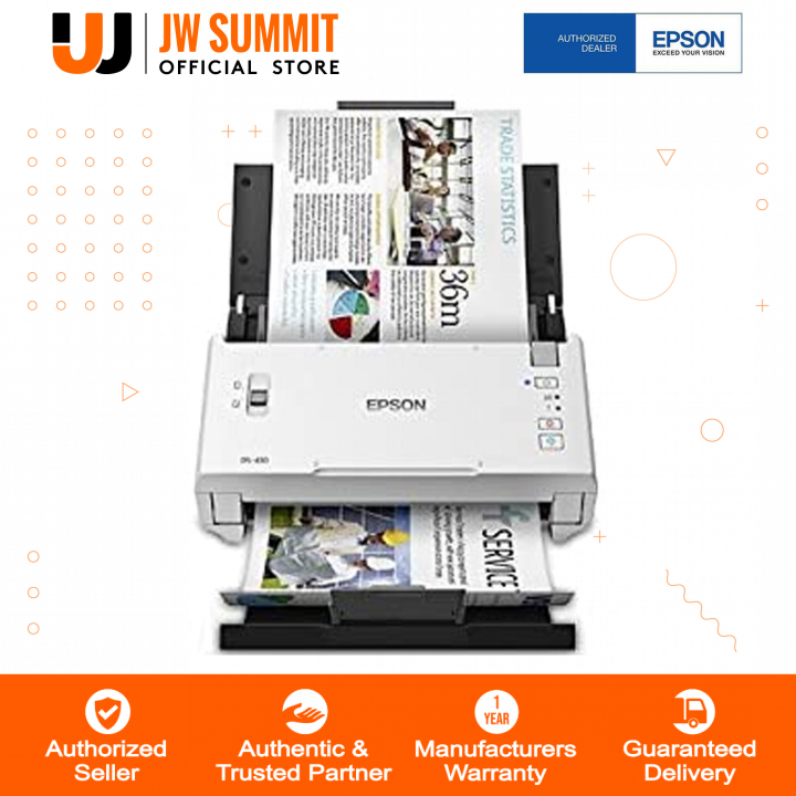 Epson WorkForce DS-410 A4 Duplex Sheet-fed Document Scanner | Lazada PH