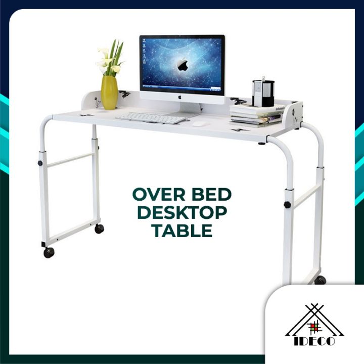 iDECO Bed Table Lazy Over Bedside Table Computer Desk Bed Writing Desk ...