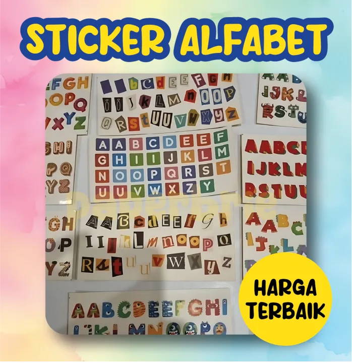 Alphabet Stickers | stiker abjad | stiker abc | stiker alphabet ...