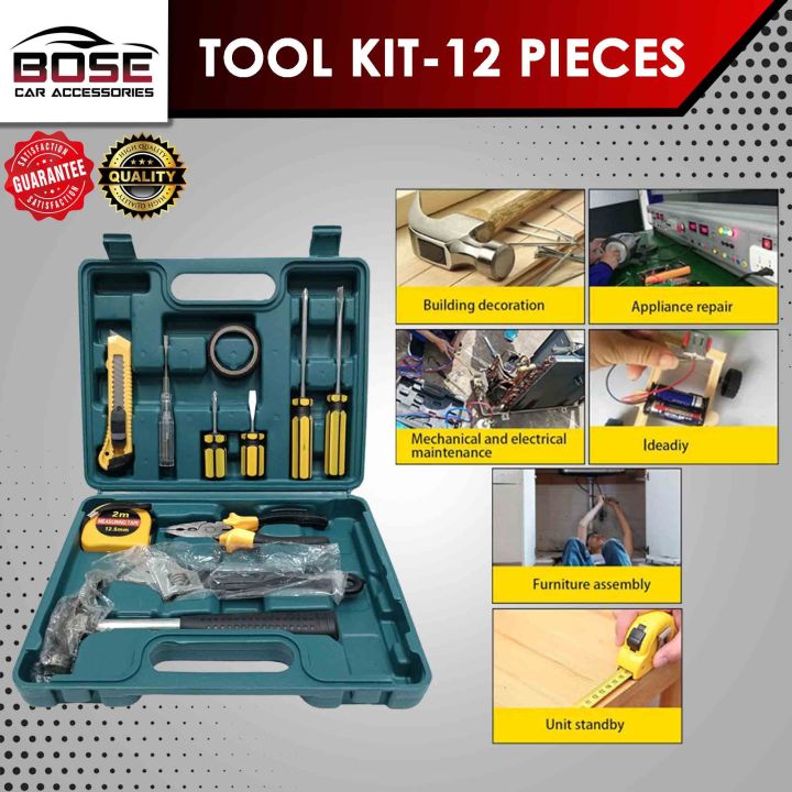 12pcs Professional Hardware Home Repair Accesory Tools Set Bose Car ...