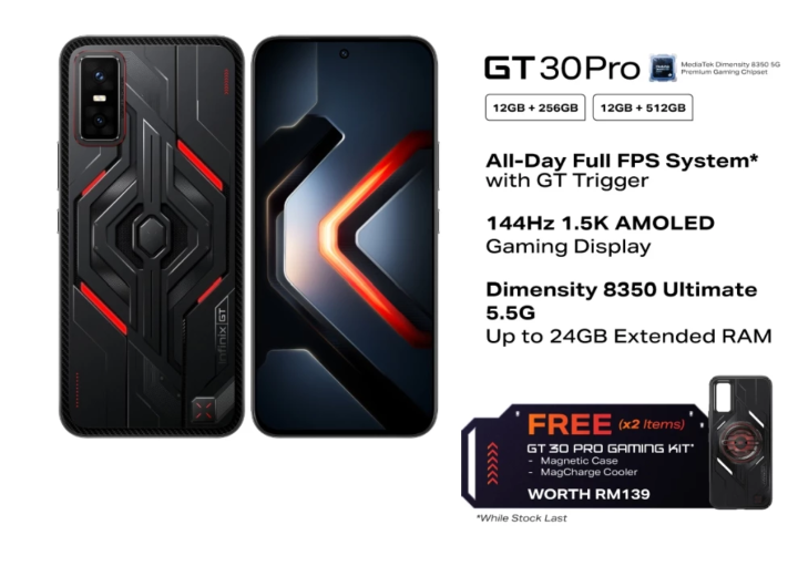 Infinix GT30 Pro 5G 512/256GB+12GB(UP TO 24GB) **FREE GAMING KIT ...