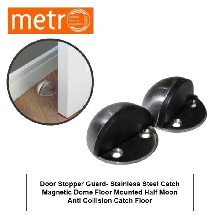 Door Stopper Dome Guard Stainless Steel Catch Magnetic Dome Floor ...