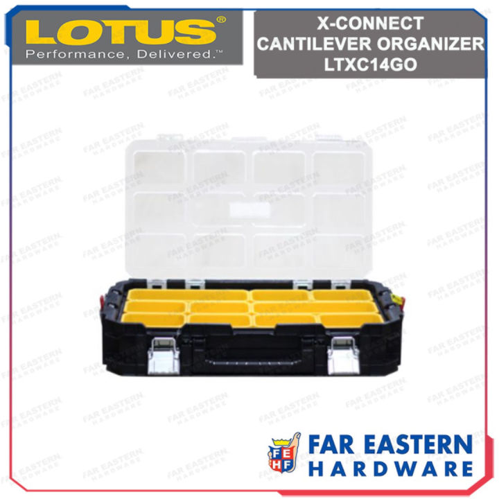 LOTUS X-CONNECT Cantilever Toolbox Organizer Storage Tool Box LTXC14GO ...