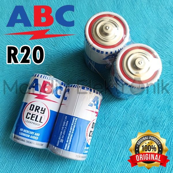 Baterai ABC Biru Besar Tipe R20 1.5V - Baterai Besar ABC Tipe D Besar ...