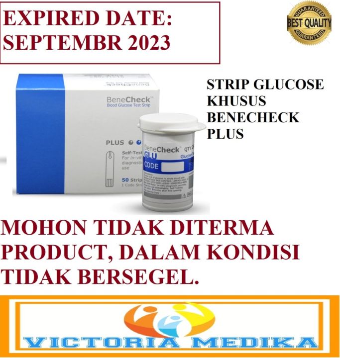 Strip Gula Benecheck Plus / Blood Glucose Test Strip BeneCheck Plus ...