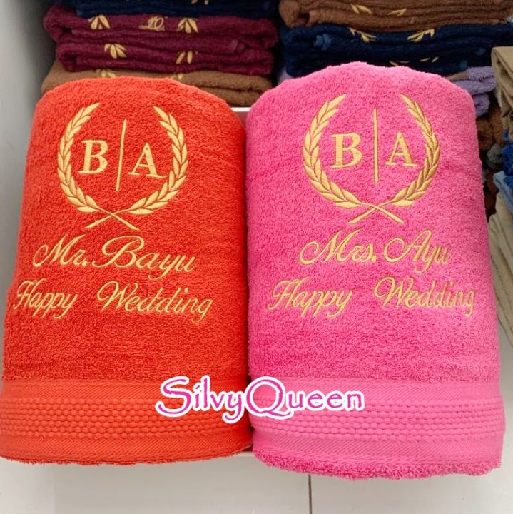 Handuk Custom Bordir Nama | Lazada Indonesia