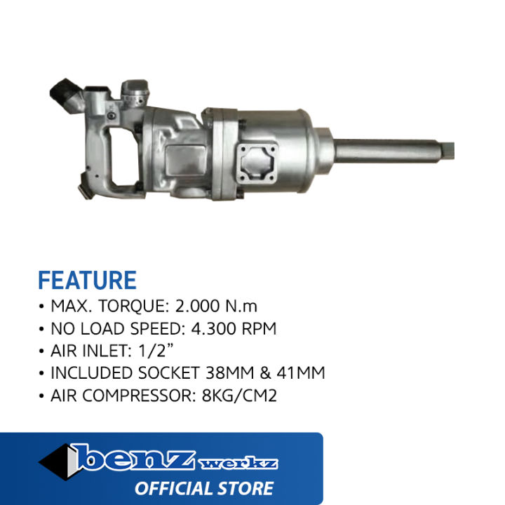 Air Impact Wrench 1" / Mesin Pembuka Baut Kompresor by BENZ WERKZ ...