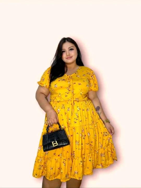 PLUS SIZE MELINDA TIER DRESS PRINTED | Lazada PH