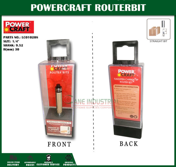 Powercraft Straight Bit Router Bits | Lazada PH