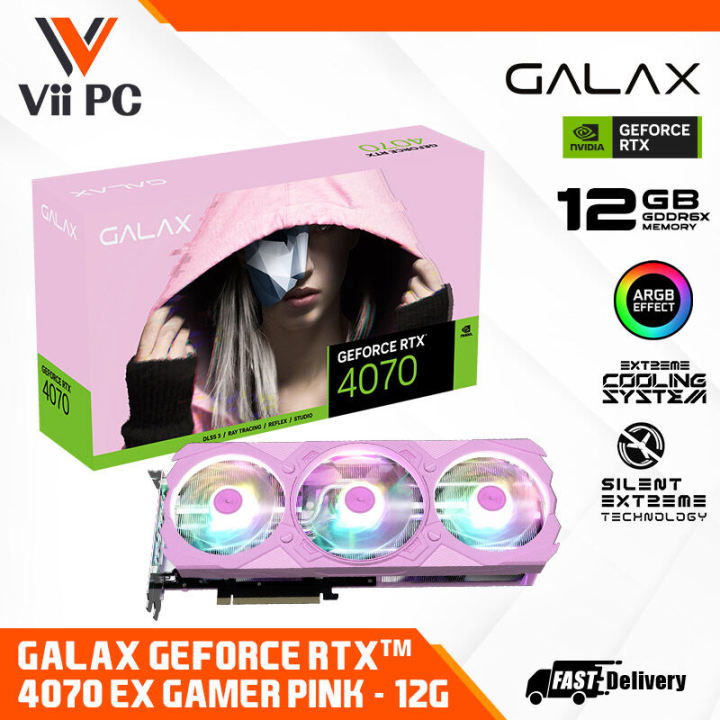 GALAX NVIDIA GeForce RTX 4070 RTX4070 EX GAMER PINK 12GB GDDR6X DLSS 3 ...