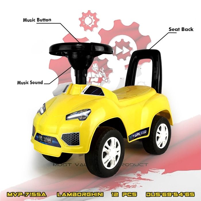 PROMO MVP7155 Lambo Mobil Mobilan Duduk Dorong Mainan Anak Ride On Car ...